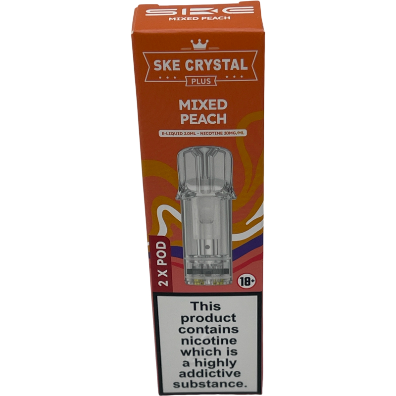 Crystal Plus Pods Mixed Peach Replaceable Pre-Filled 20mg (10pk ...